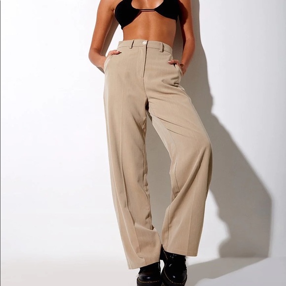 Motel Rocks | Pants & Jumpsuits | Motel Rocks Abba Trouser In Tan ...